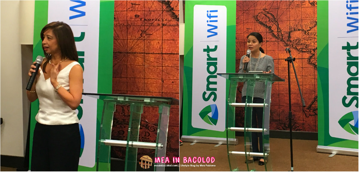 Ina Pineda, head of Smart Wi-Fi Communications and Fenina Gorres, VP ...
